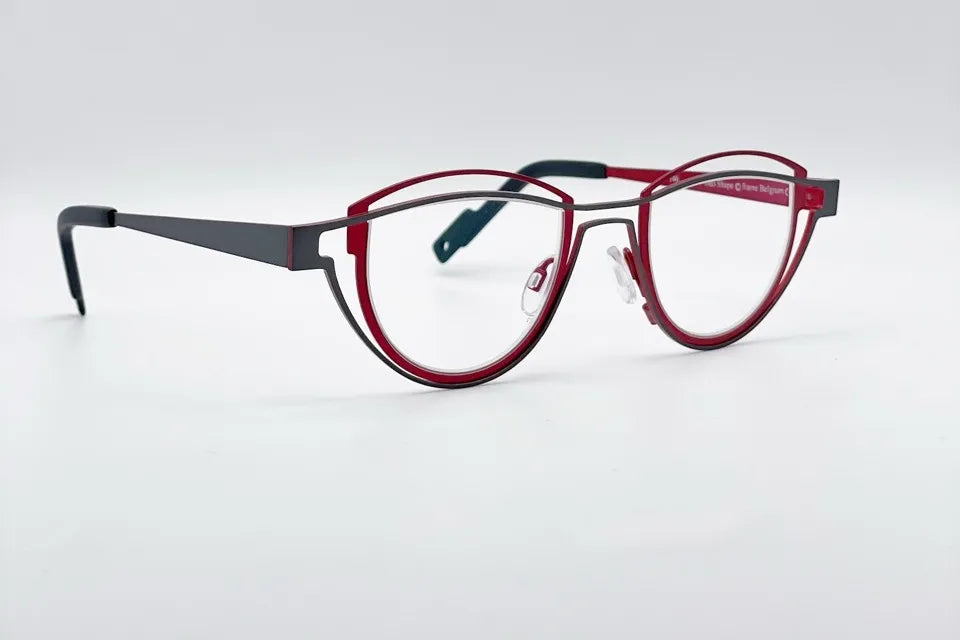 Theo Shape Grey Red Optical Frames – Design Optical